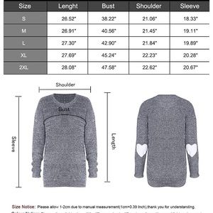 Sweaters | Heart Patchwork Elbow Marled Knitted Sweater | Poshmark